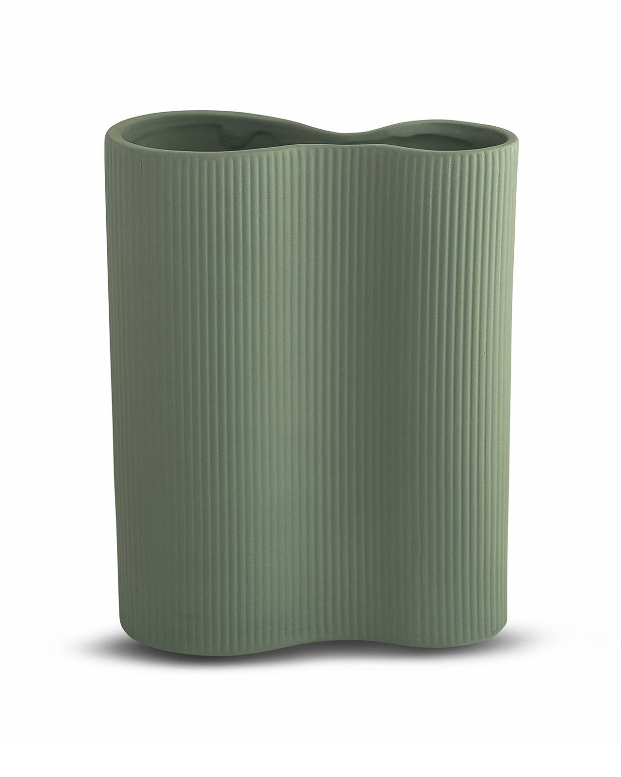 Marmoset Found Ribbed Infinity Vase Leaf (M) - Crown Gifts